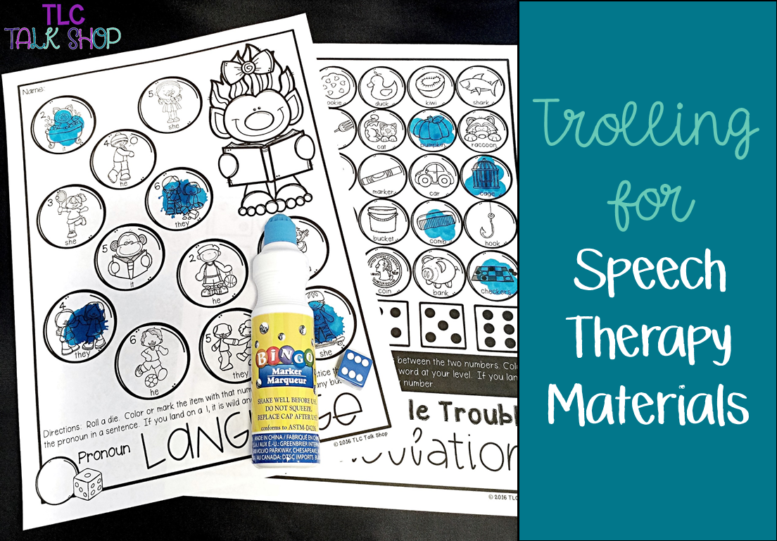 Trolling for Speech Therapy Materials - TLC Talk Speech & Language with ...