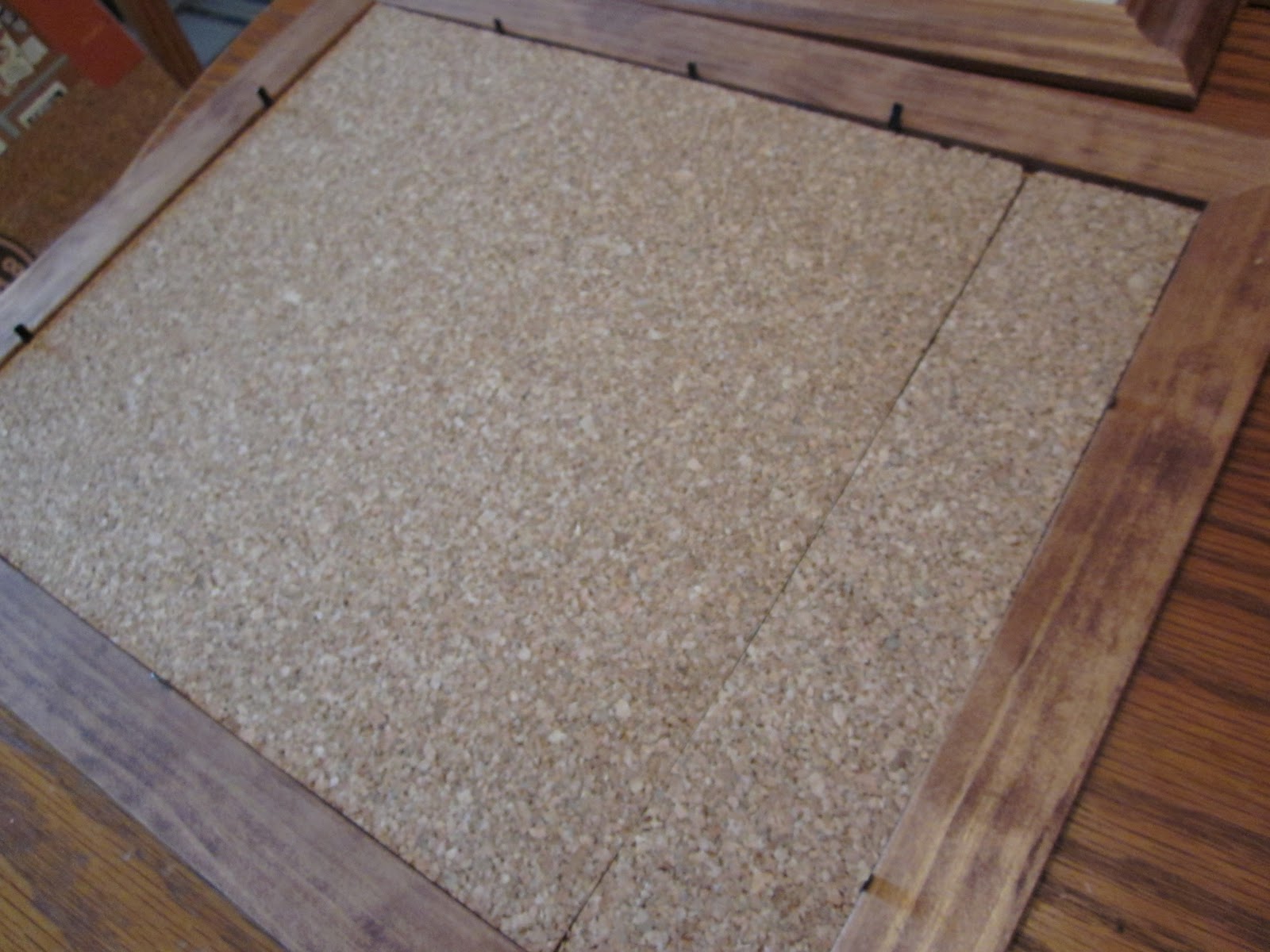 I make stuff: cork tile display frames for children's art