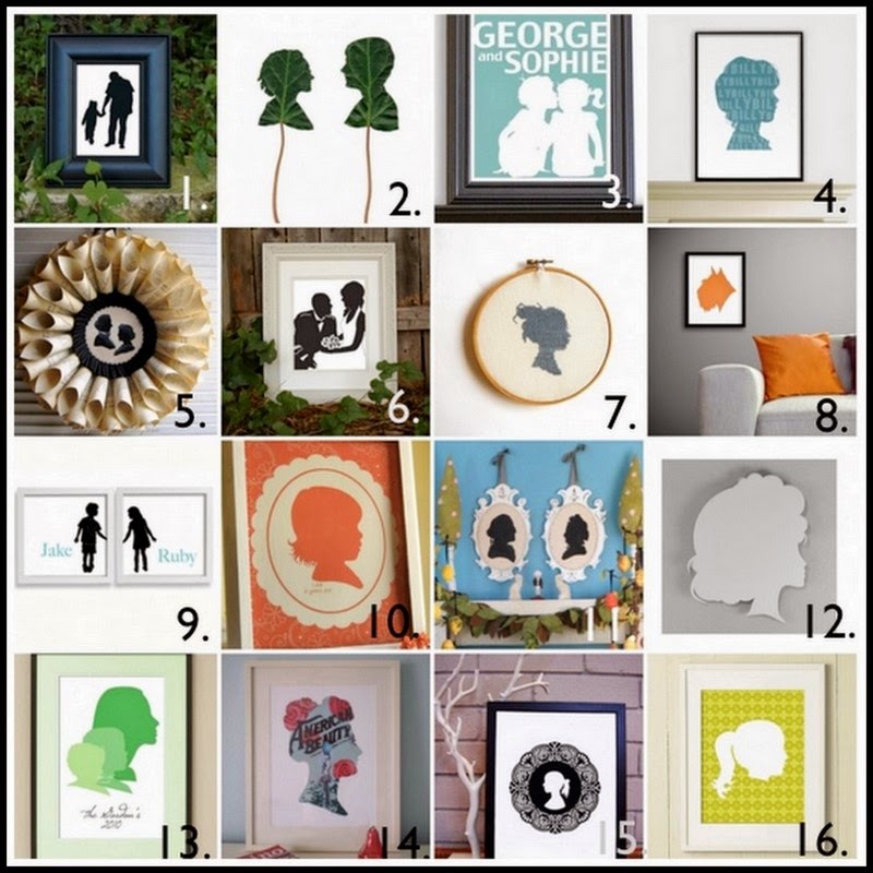 Dollar Store Crafter: 16 Silhouette Craft Ideas