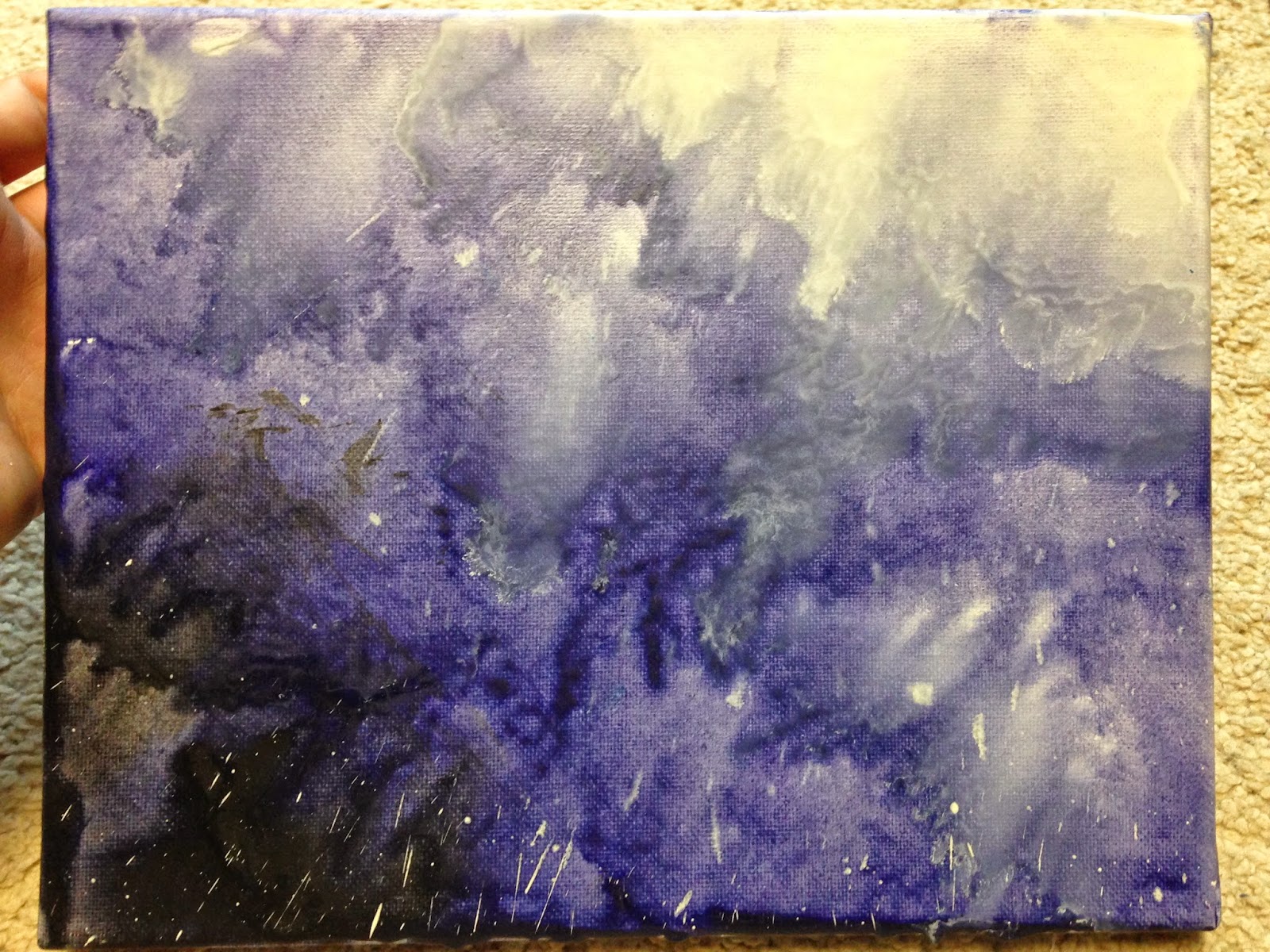 Melted Crayon Art Blue