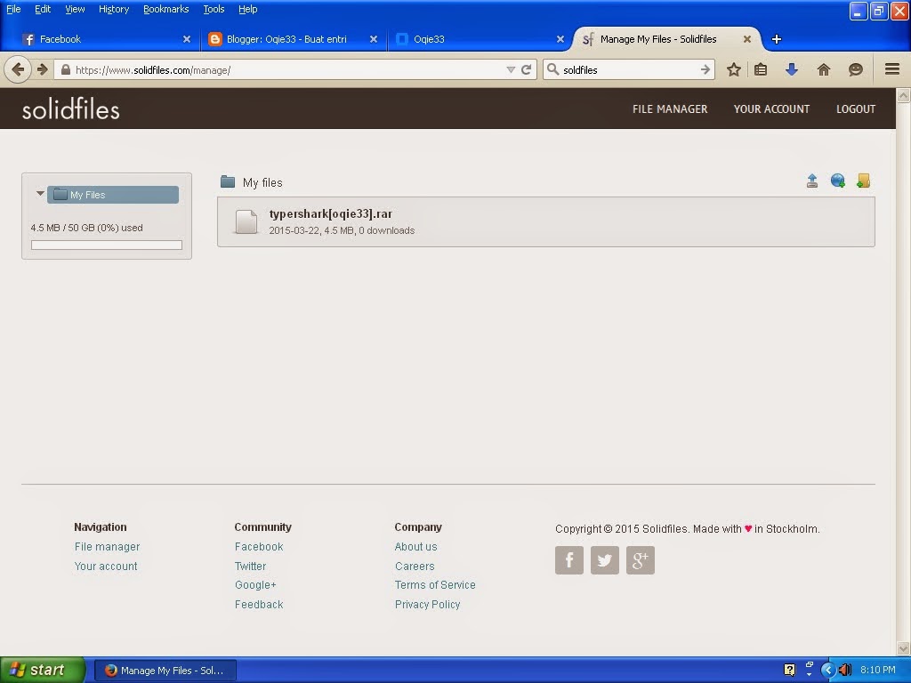 Cara Upload File Di SolidFiles ~ My World