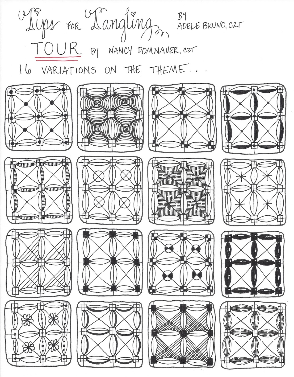 Tickled To Tangle: Tips for Tangling TOUR