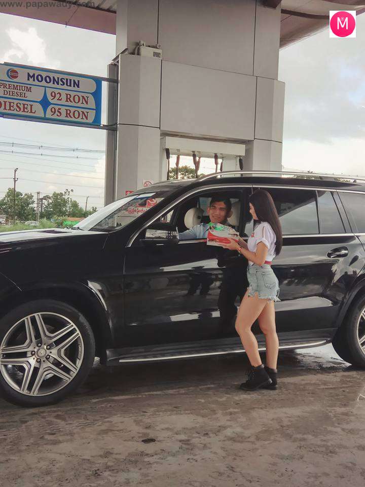 Thinzar Wint Kyaw TVC Shooting Scene With Aung La NSeng