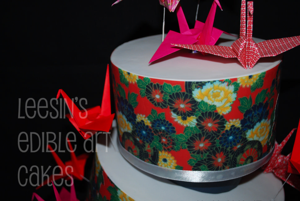 Penang Wedding Cakes by Leesin: Origami Crane Cake