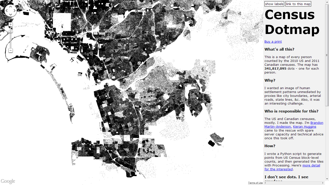 Genea-Musings: Check Out the Census Dotmap - Can You Find Your House?