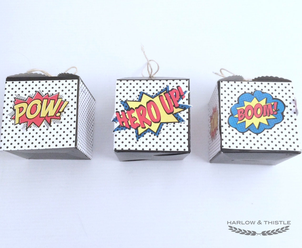 Super Hero Party - DIY Favour Box - Harlow & Thistle