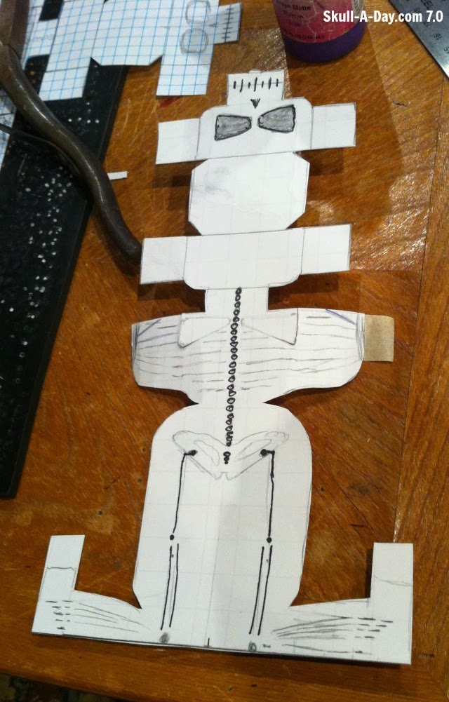 Folded Paper Skeleton