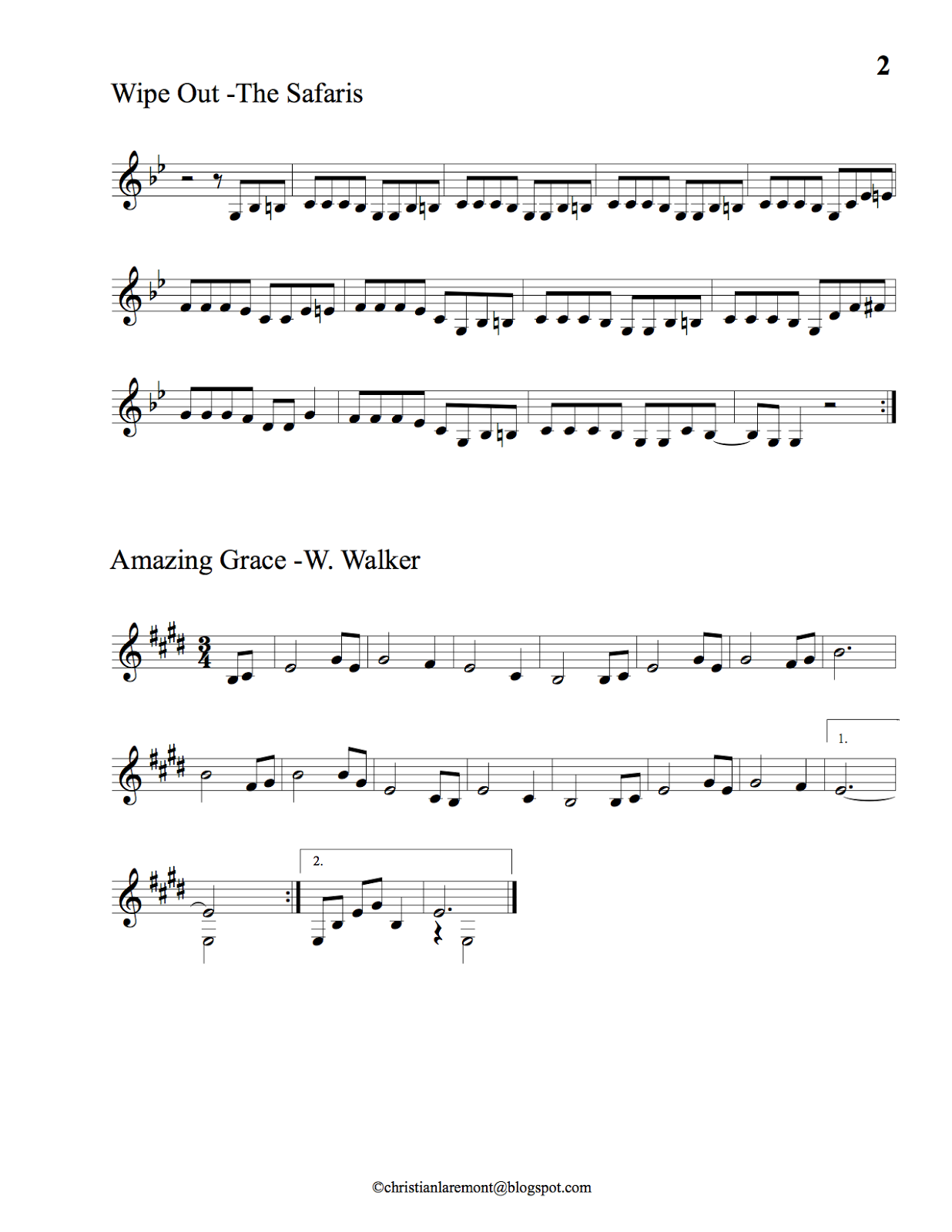 Christian Laremont ~ Classical Guitarist: SIMPLE MELODIES FOR NOTES ON ...