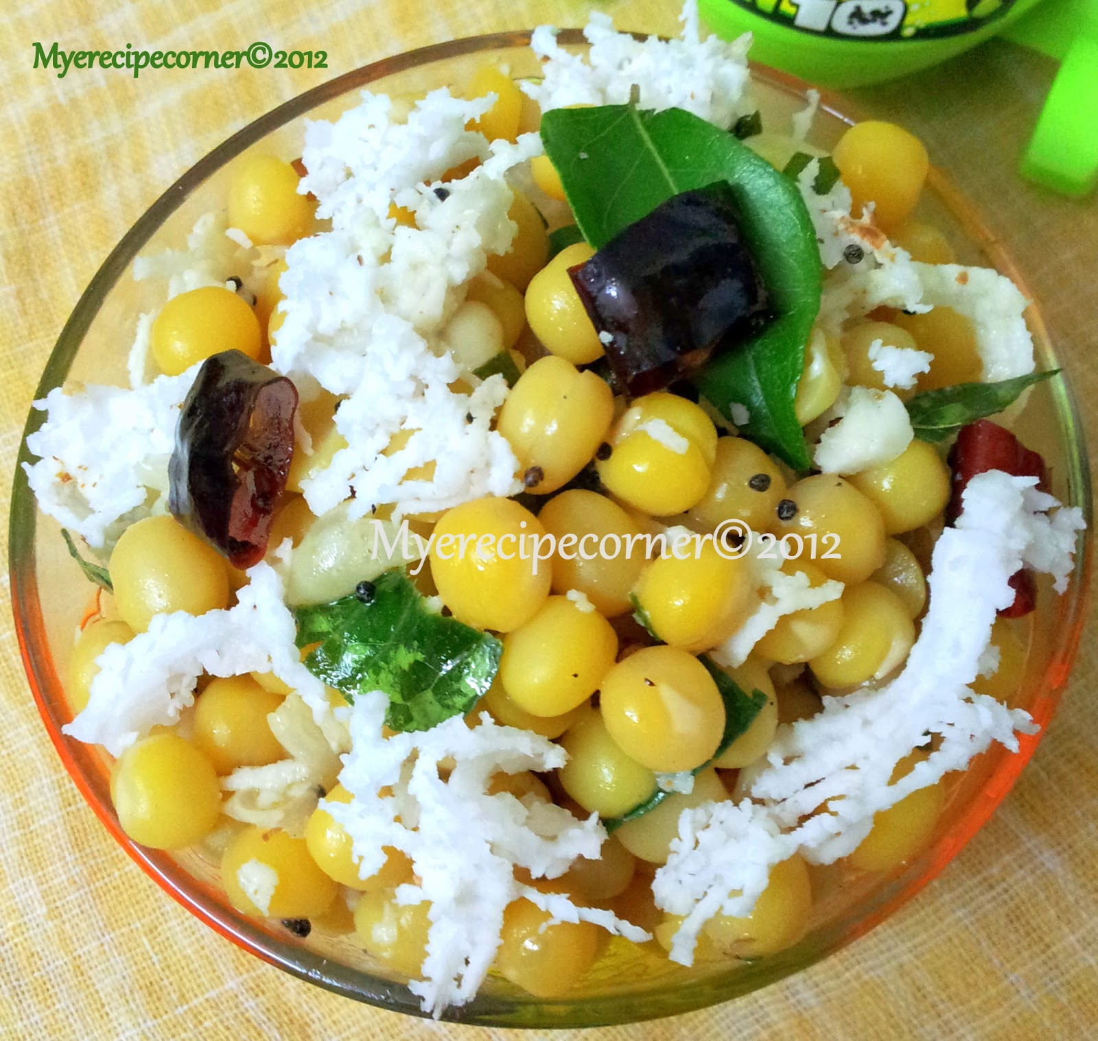 Mye's Kitchen: Pattani Sundal/ Peas Sundal- Kids Lunch box recipes Indian