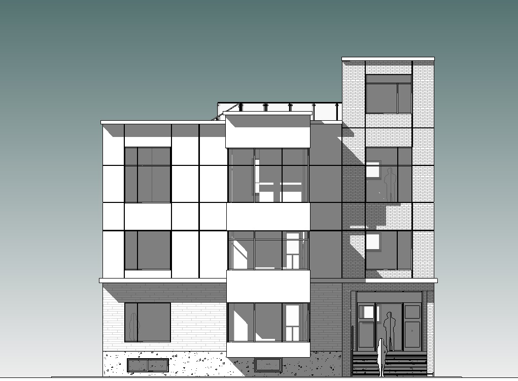 Dextor A. Edwards Architect: Urban infill : An Executive Suite Triplex