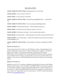 radio broadcasting script tagalog - philippin news collections