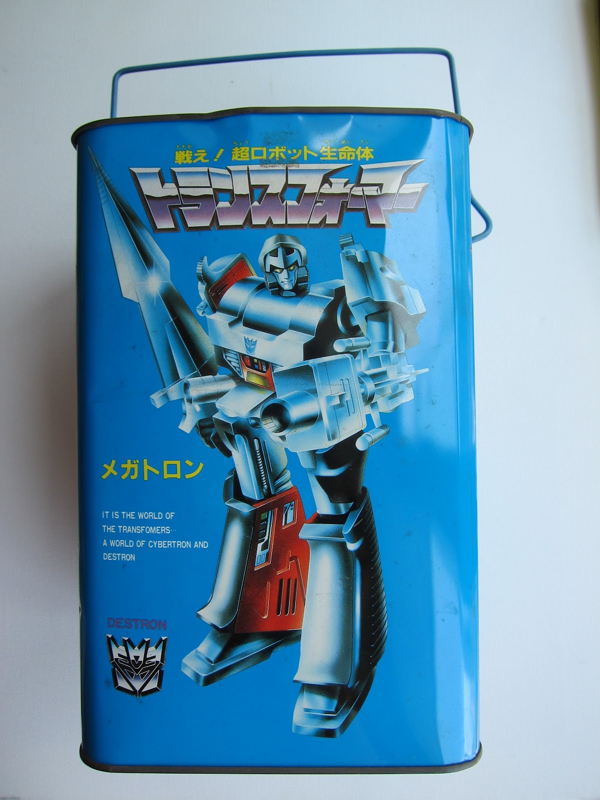 Heroic Decepticon: Vintage Japanese Transformers biscuit tin with ...