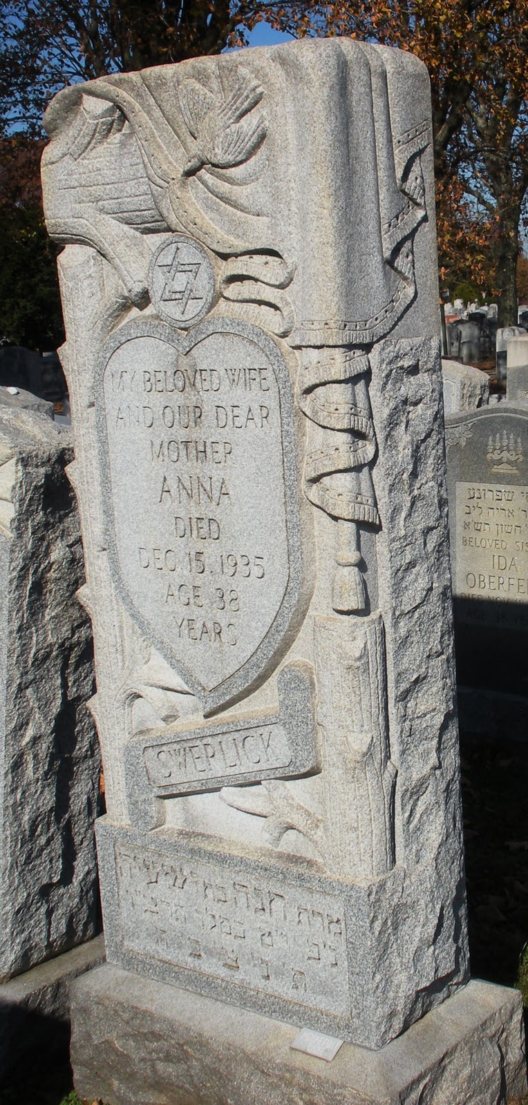 Engraved: : Aninut, Shivah, Sheloshim, Yud-bet Chodesh, Yahrzeit, and ...