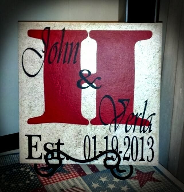 Mama's Crafts: Wedding Tile With Vinyl...