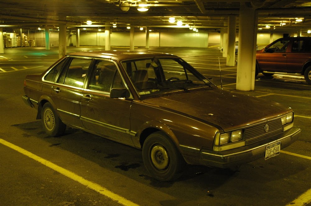 OLD PARKED CARS.: 1984 Volkswagen Quantum GL5 Sedan.