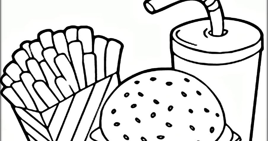 Printable Fast Food Coloring Pages - Dental Coloring Pages For Kids