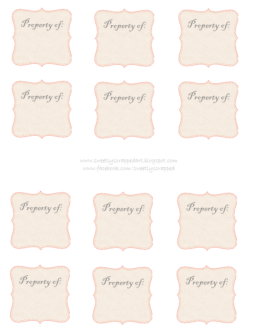 Sweetly Scrapped: Back to school printables- Labeling your new stuff! 5 ...