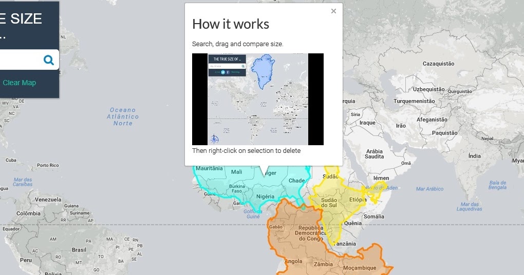 Geografia 7: Mapas: o real tamanho dos países