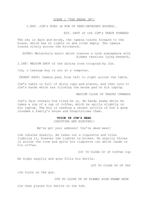 Unit 22: Scripting for media products