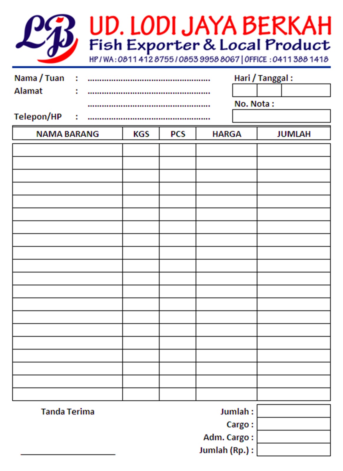 Jasa Edit Photo dan Desain Gambar Online: Desain Nota Pembelian & Logo ...