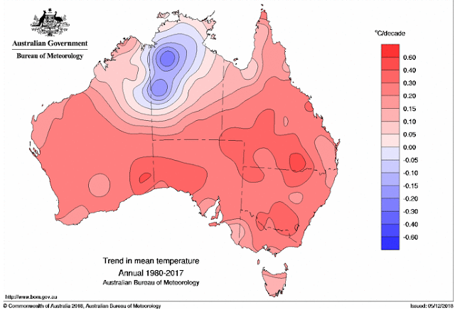 Mapping the heat trend in Australia's capital cities for 2018 and ...
