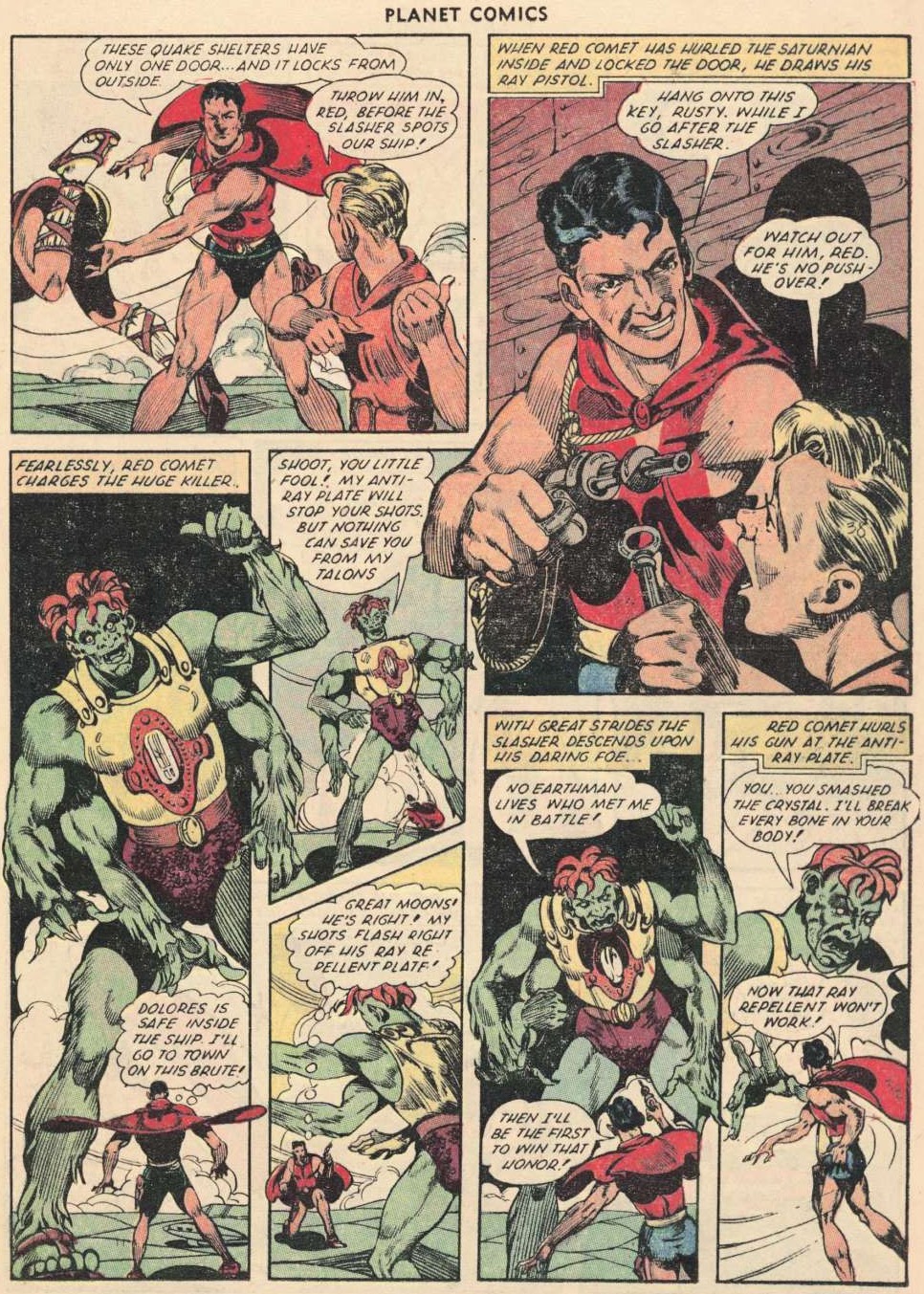 The Comic Book Catacombs: The Red Comet in "The Slasher" (Fiction House ...