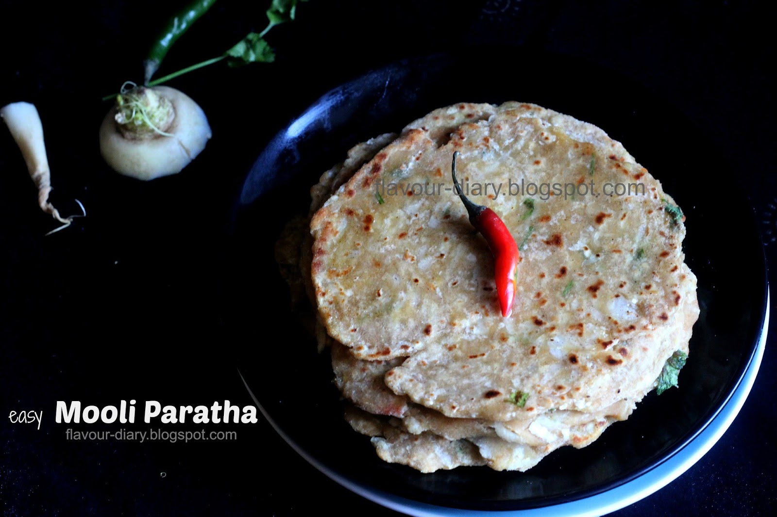 Flavour Diary: Mooli Paratha | How to make Easy Mooli Paratha Recipe ...