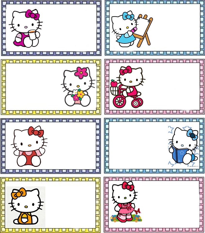 Bibi Leitura : Etiquetas Escolares - Hello Kitty