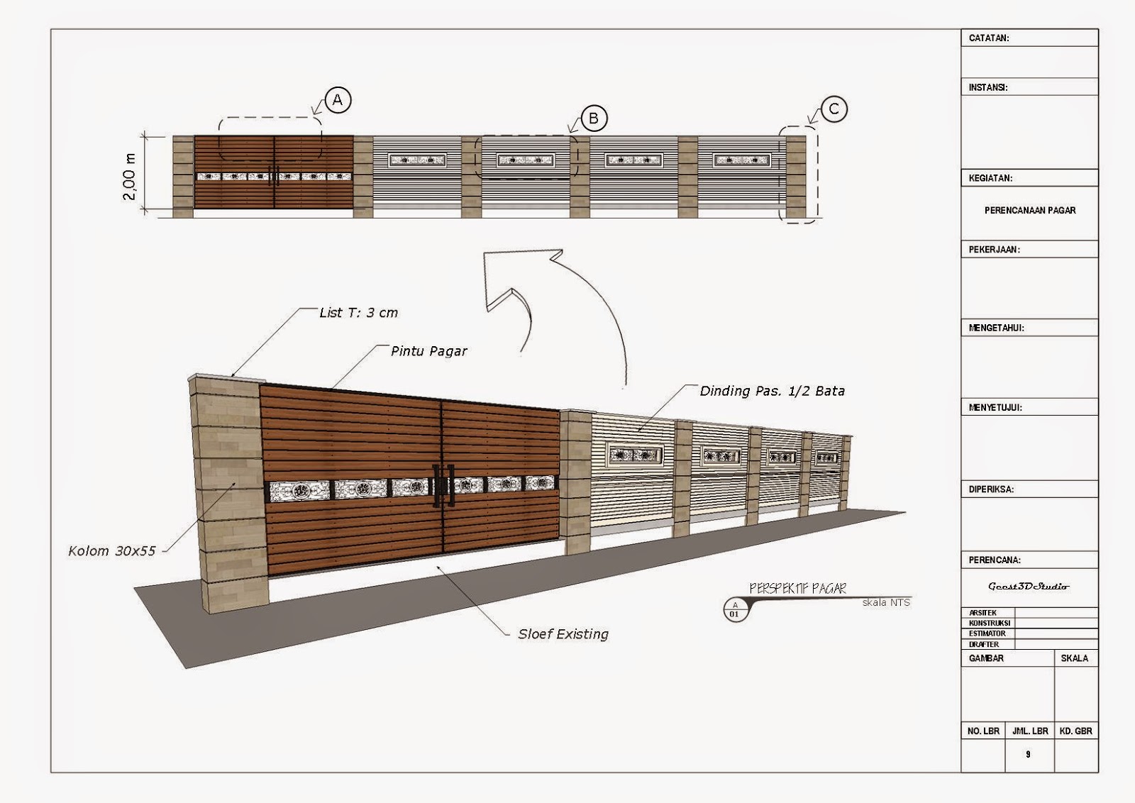 Design Visualizer: Perencanaan Pagar