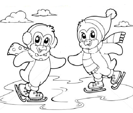 IMAGINI de colorat cu pinguini / PINGUINI DE COLORAT :: Fise de lucru ...