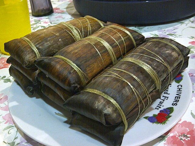 The making of Burasak, a Bugis traditional food.