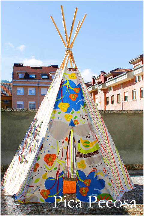Haz un tipi como el de los indios con una funda nórdica de Ikea | Pica ...