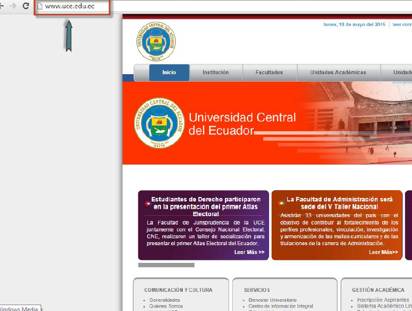 UCE Facultad de Ingeniería y Ciencias Aplicadas: Bases de datos Virtual