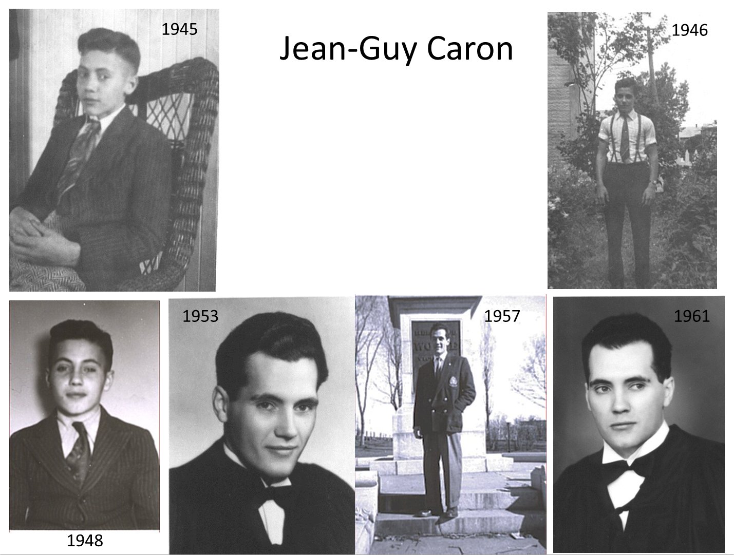 Familles Caron: Souvenirs de Jean-Guy Caron