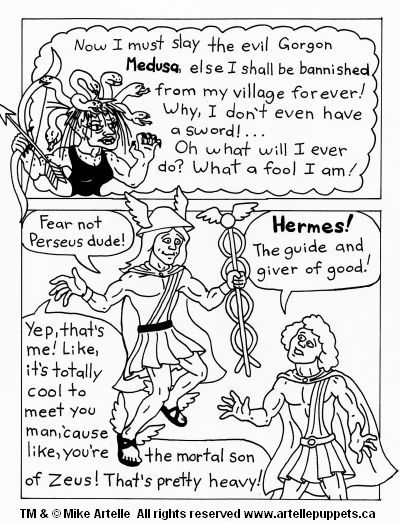 Mikey Artelle's Art and Puppetry Blog: Pythor Comics: Perseus, Son of ...