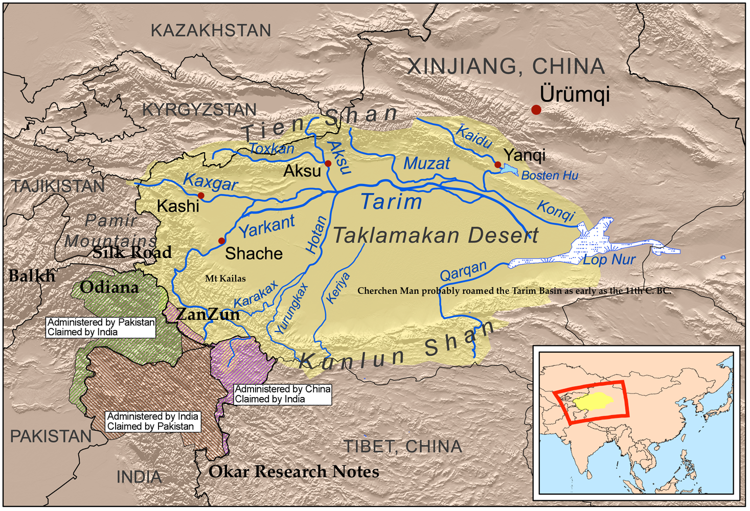 Okar Research: Cherchen Man (1000 BC) & Uighur Tarim Tocharians