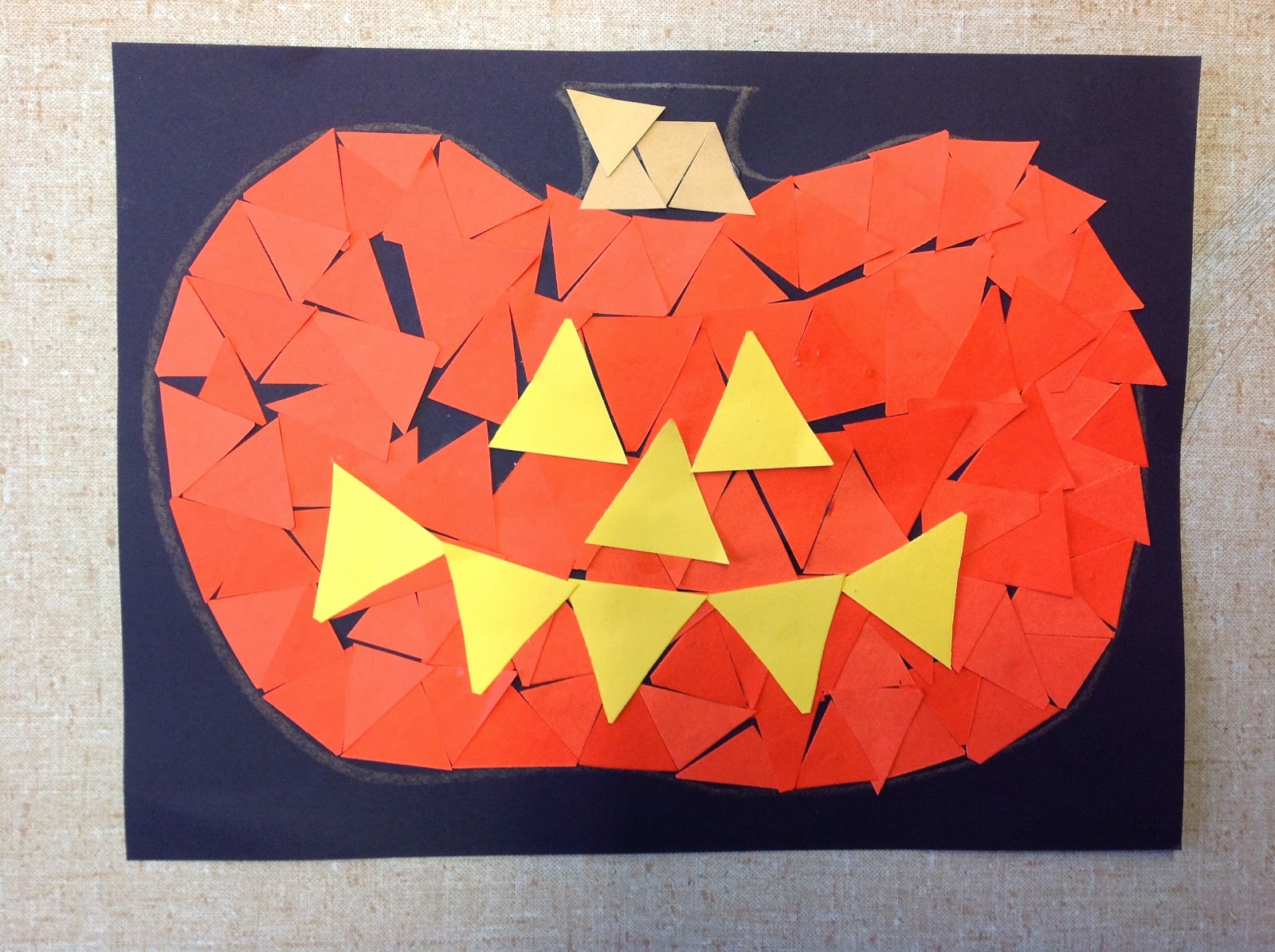 Color It Like you MEAN it!: Kindergarten pumpkin mosaics