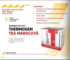 productos omnilife: THERMOGEN TEA MARACUYA (Elimina Grasas)