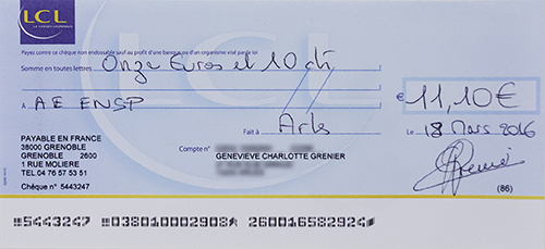 How to Fill check: How to Fill check LCL FRANCE