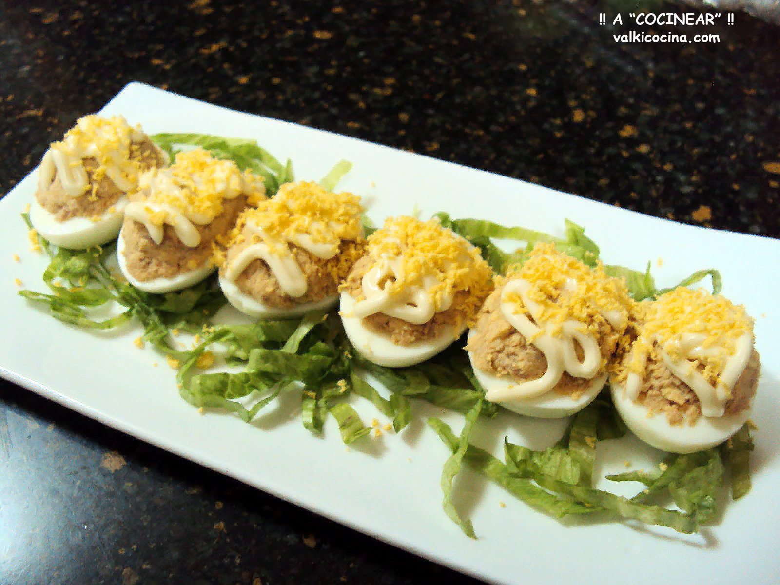 HUEVOS RELLENOS TRADICIONALES | ¡¡A COCINEAR!! Recetas valkicocina.com