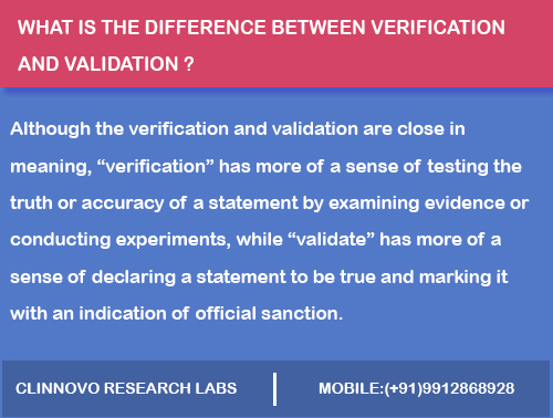 Clinnovo News Difference Between Verification And Validation By Clinnovo Research Labs clinnovo-news-difference-between-verification-and-validation-by-clinnovo-research-labs