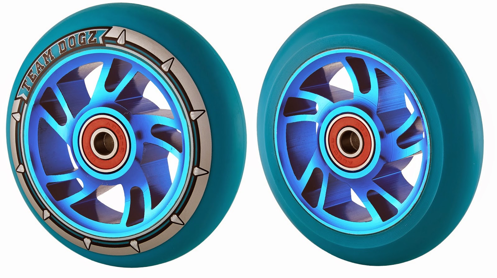 Team Dogz Scooters: Pro 100mm Alloy Metal Core Scooter Wheels ABEC9 ...