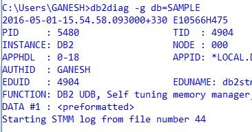 Troubleshooting tools for Performance Tuning: Analyzing db2diag log files using db2diag tool ...