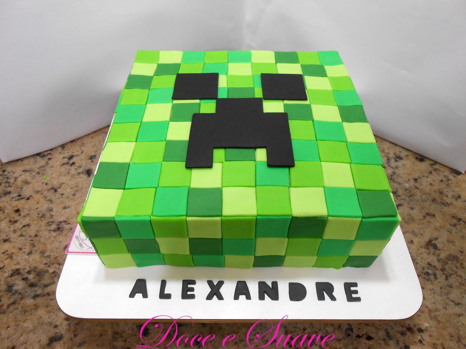 Blog da mamã Lu: Festa de Aniversário Minecraft - Bolo de Aniversário