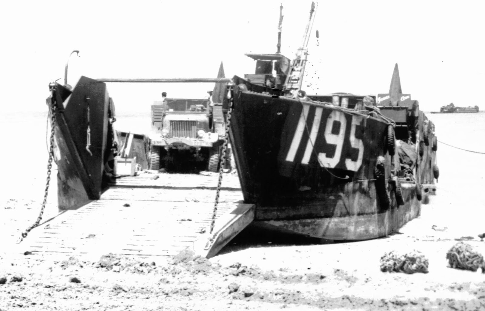 Four Bees: Landing Craft Tank Mk6( LCT 6 ) #1094, WW2 Photo of Lt. JG ...