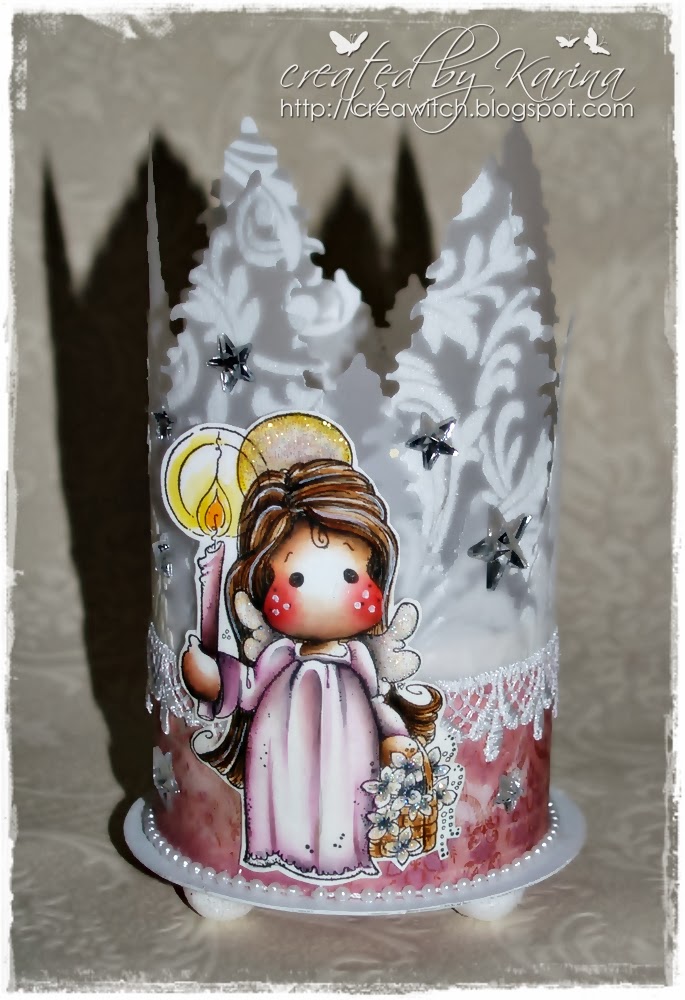 CREAWITCH: Peaceful Tilda Tealight Lantern for Papercrafts