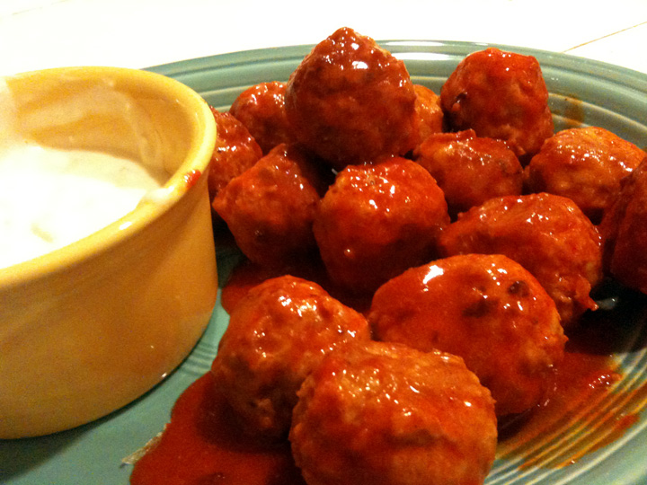 From Training Wheels to Heels: Buffalo Chicken Meatballs