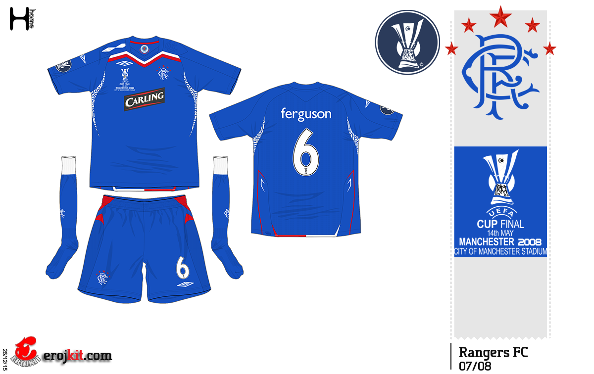 Kit Design, by eroj: 2007-08 Rangers Home