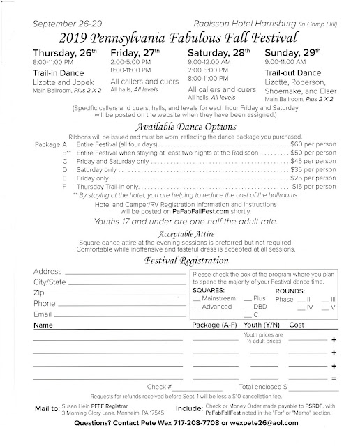 PENNSYLVANIA FABULOUS FALL FESTIVAL: REGISTRATION FORM - - - PLEASE ...
