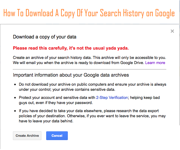 How To Download A Copy Of Your Past Google Searches - TechOutng ...